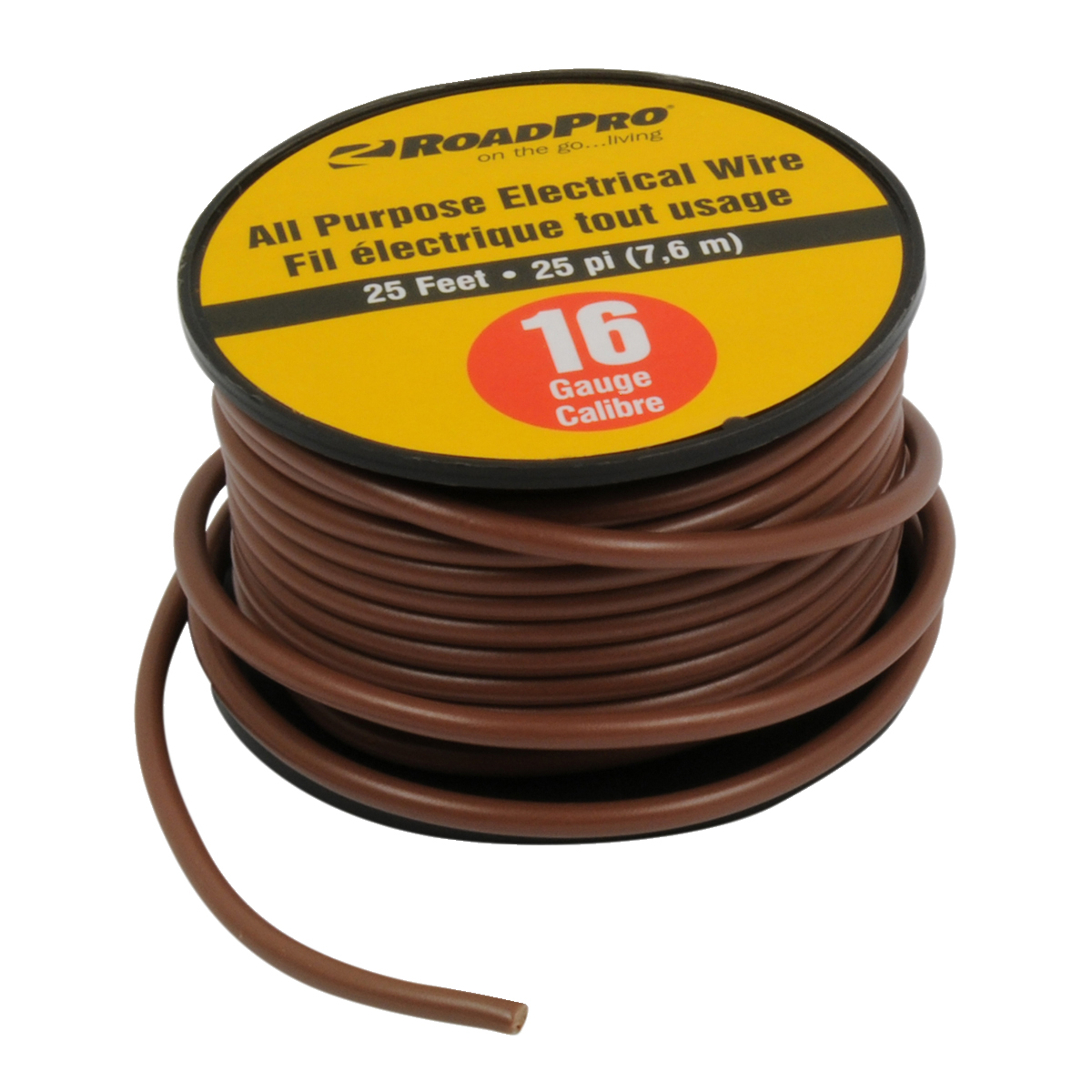 RoadPro 16-Gauge 25' All Purpose Electrical Wire, Spool